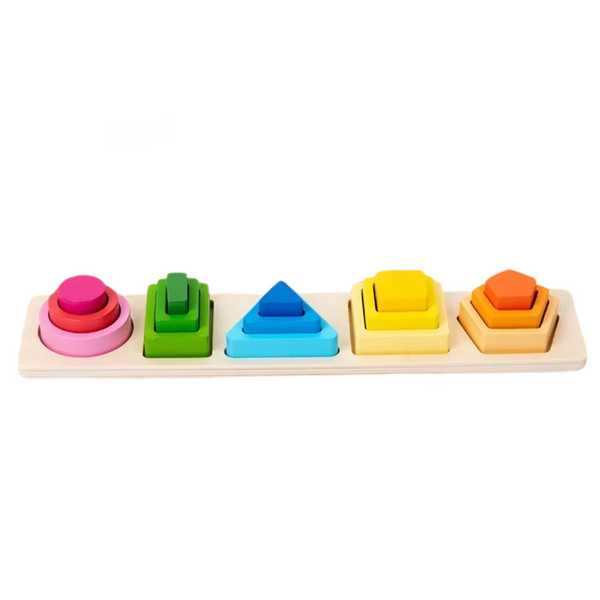 Montessori Shape Sorting Bar – Wooden Educational Toy for Toddlers ...